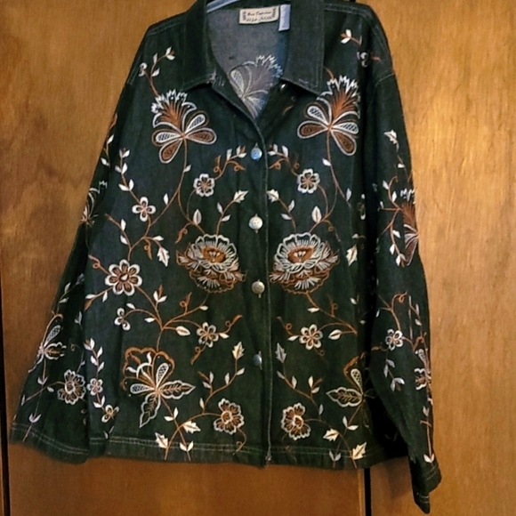 new directions | Jackets & Coats | New Direction Embroidered Jean ...